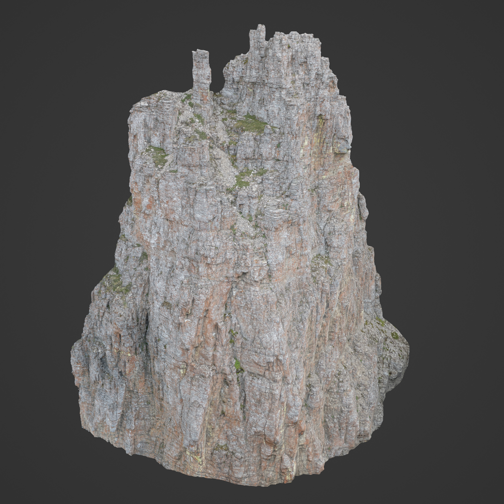 BlenderKit | Download the FREE Canadian Rockies Peak Cliff model