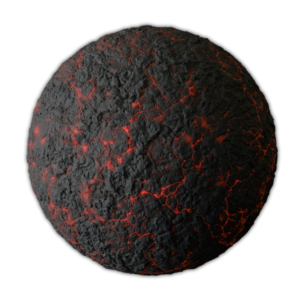 Molten Lava Rock Ground | FREE ground materials | BlenderKit