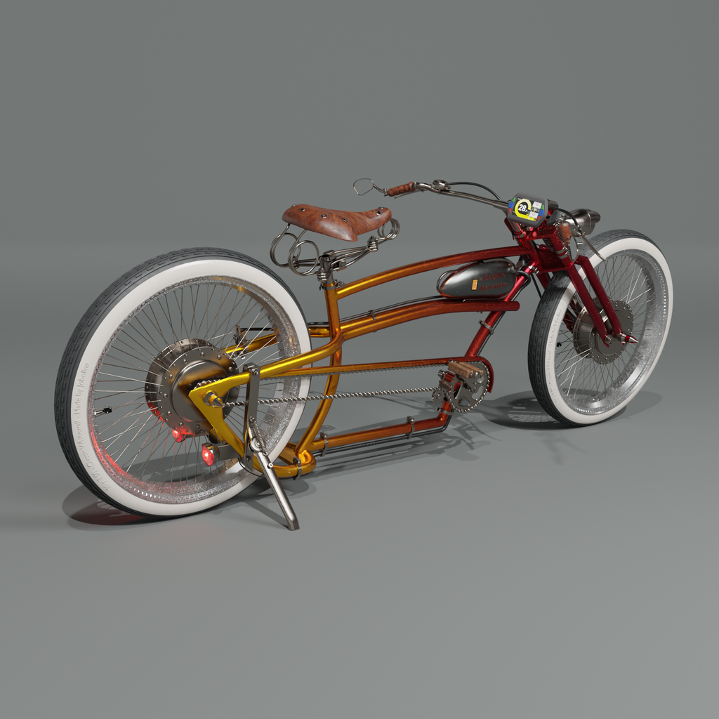 BlenderKit | Download the FREE Fatbike Lowrider e bike fury R twin model