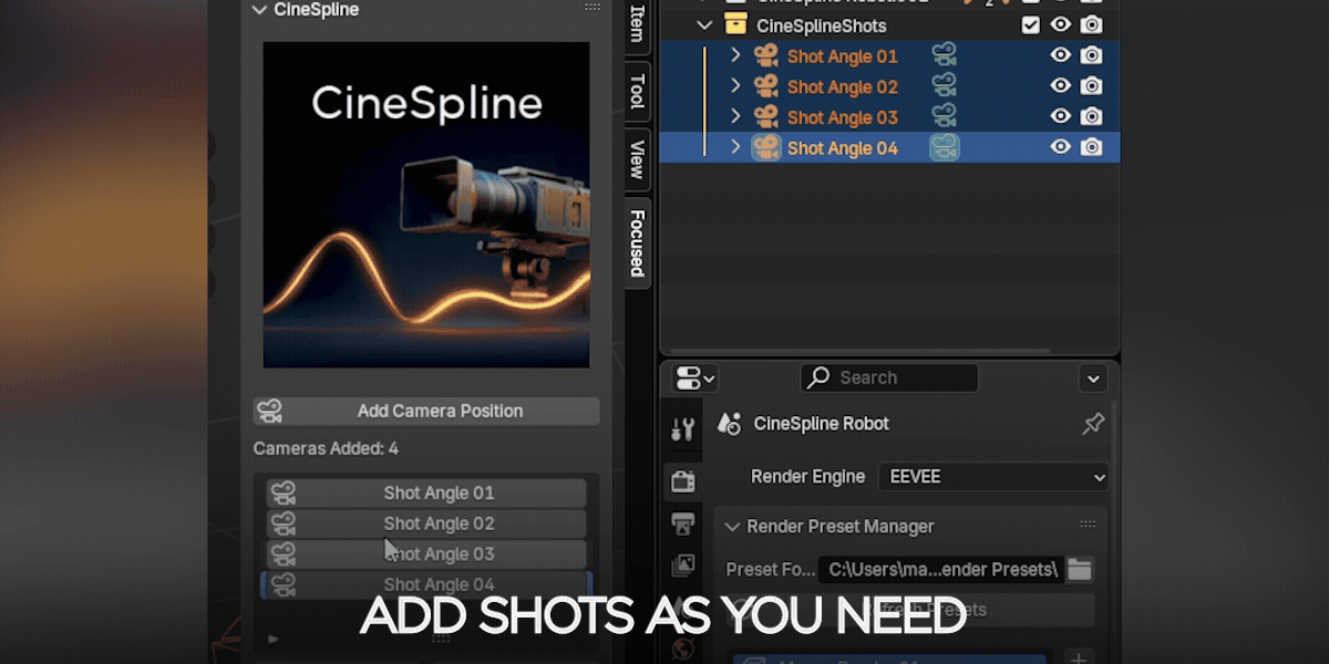 CineSpline – Cinematic Camera Rig for Blender | BlenderKit