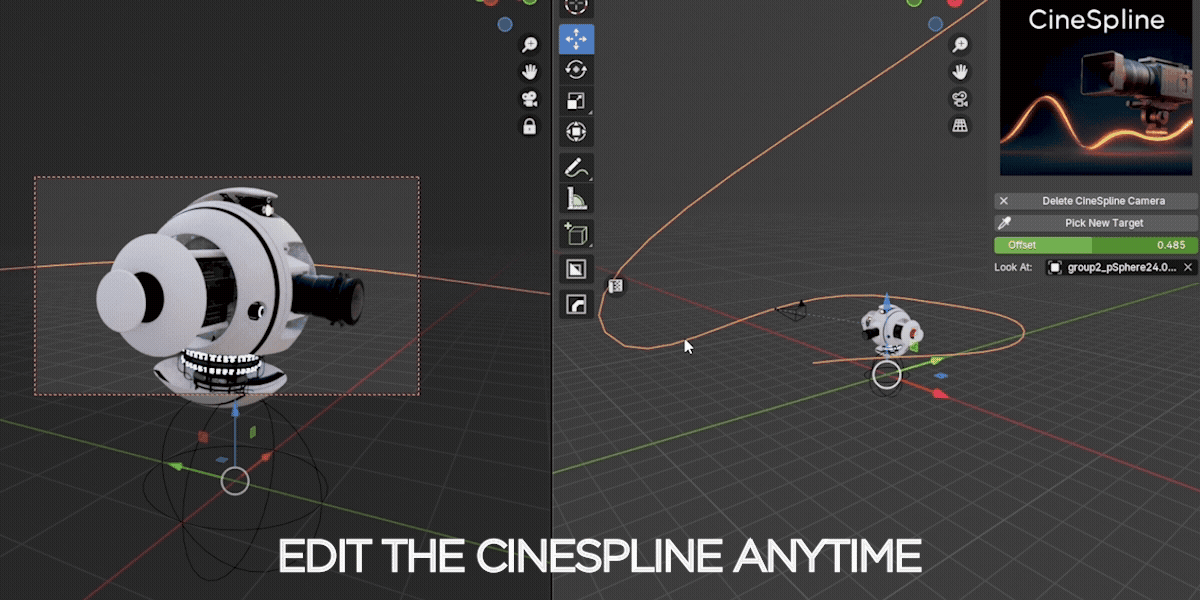 CineSpline – Cinematic Camera Rig for Blender | BlenderKit