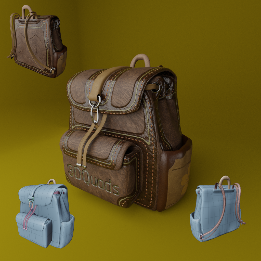 Leather Bag | FREE Accessories models | BlenderKit