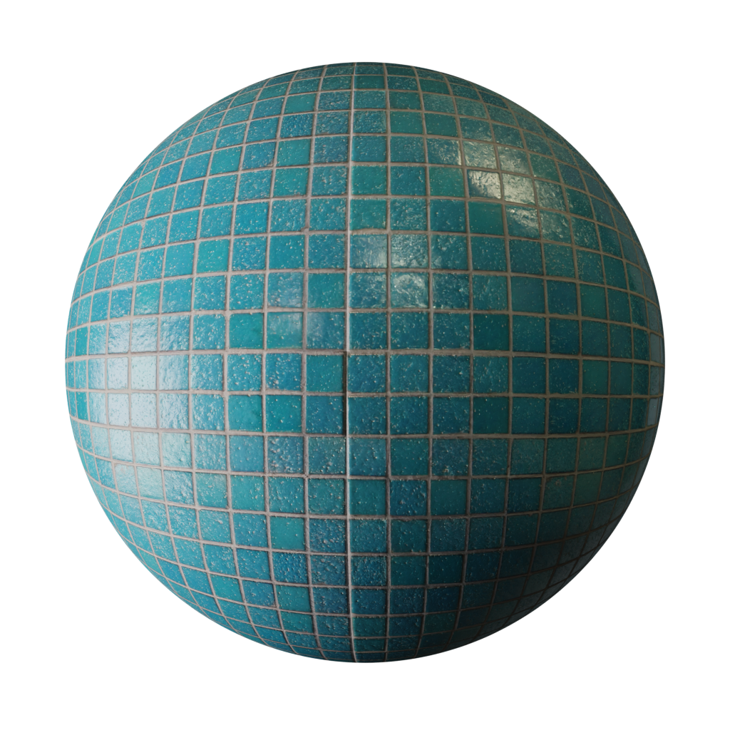 Ocean Blue Mosaic Tiles | FREE tiles materials | BlenderKit