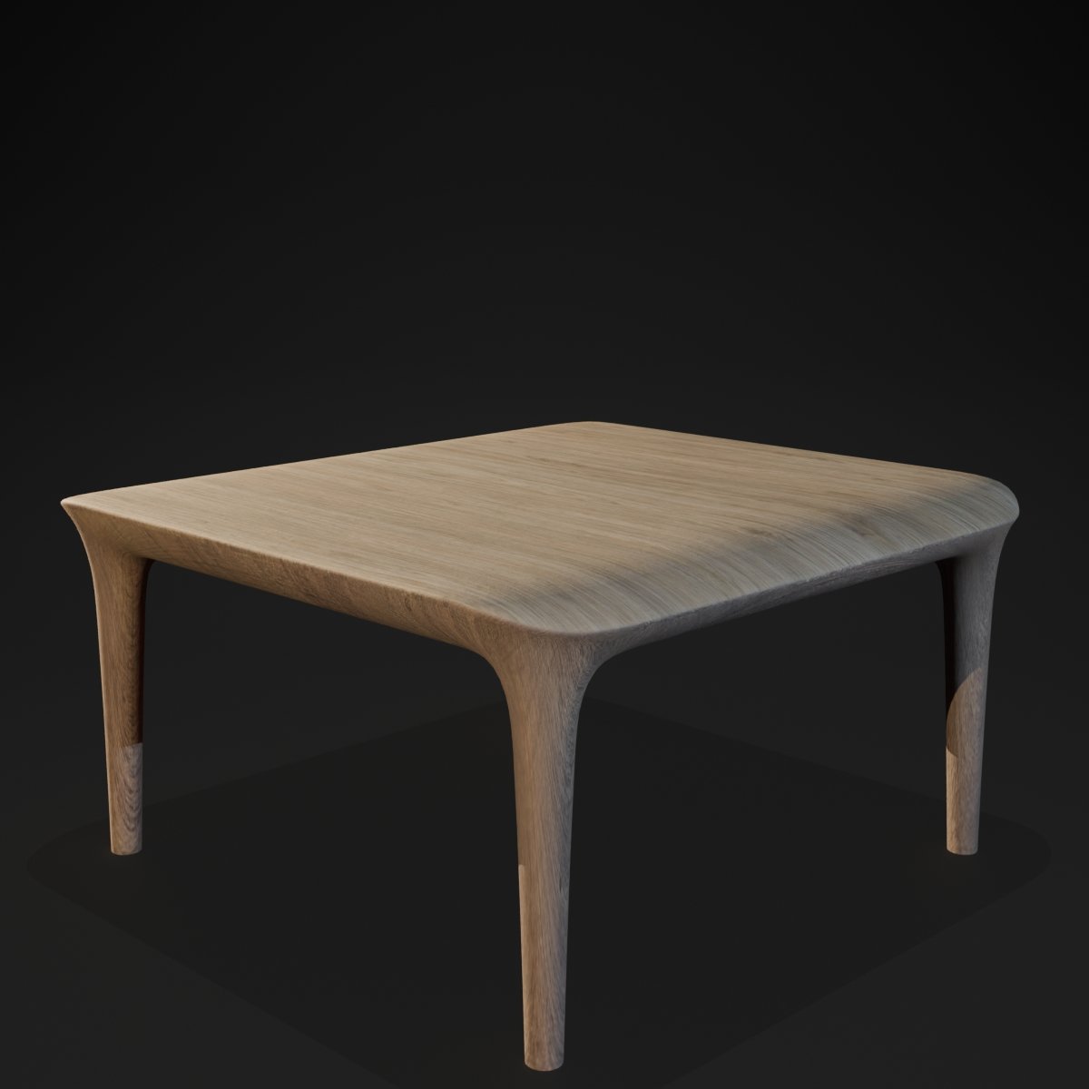 Rounded square coffee table | Tables models | BlenderKit