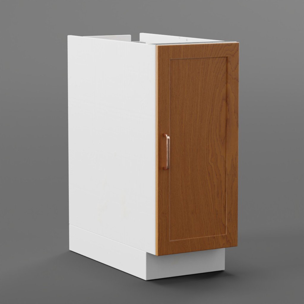 Base Kitchen half cabinet (right) | Kitchen Storage Spaces models ...