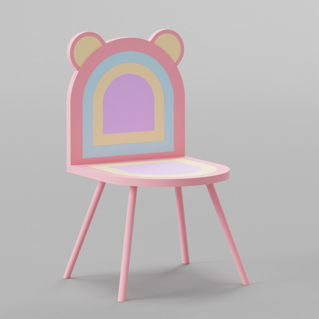 Stylized children chair | Kids Chairs models | BlenderKit