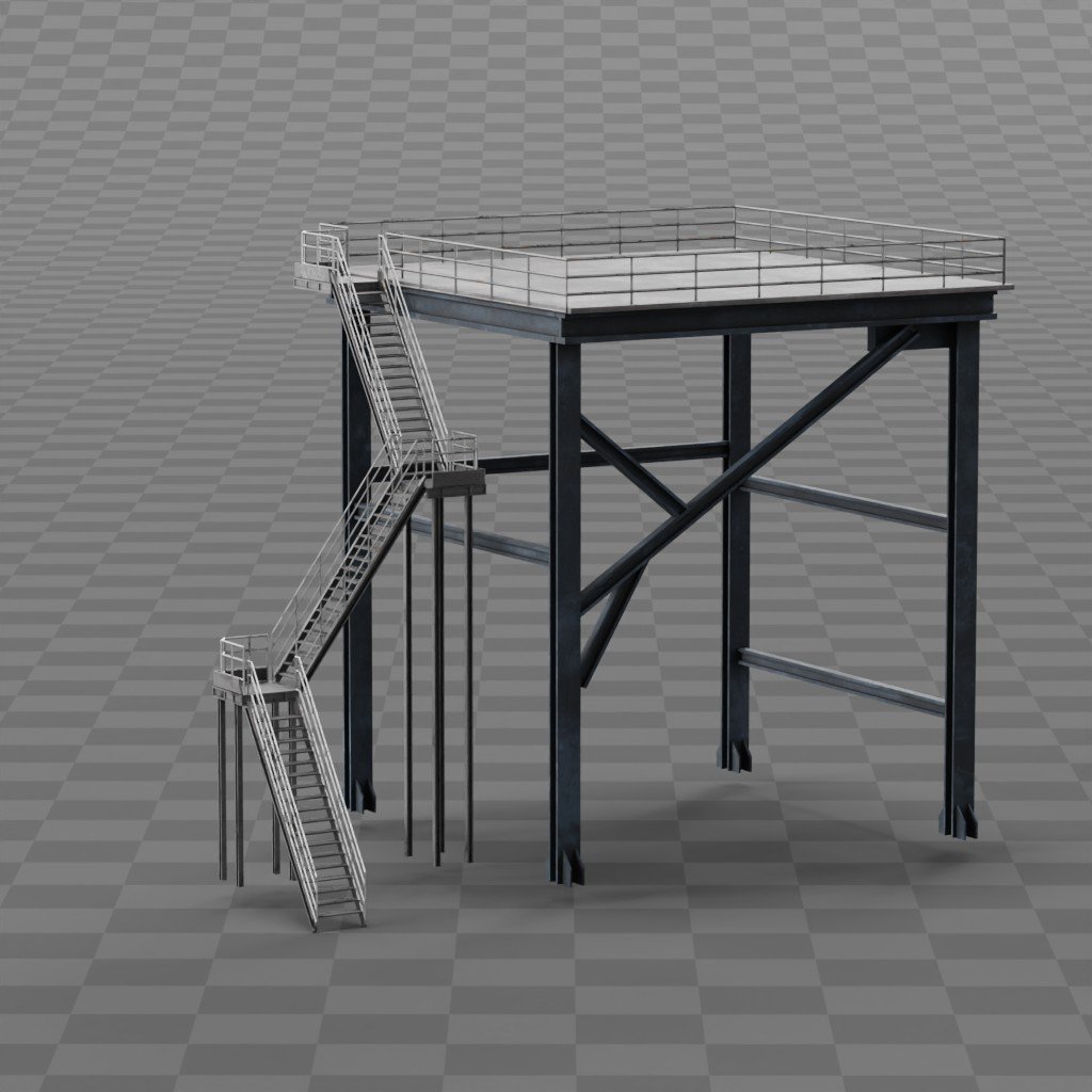 Industrial Building | Architectural Structures models | BlenderKit