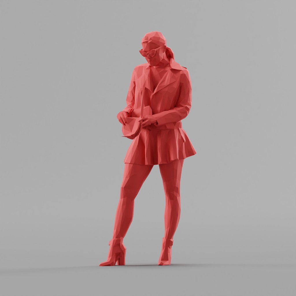 Lowpoly Female Standing | FREE Women models | BlenderKit