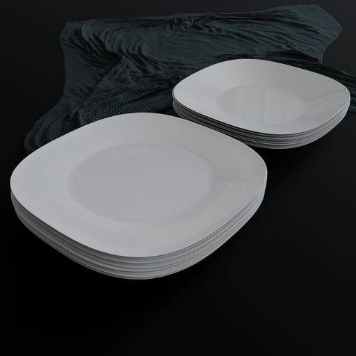 Dinner Plate set | Kitchenware models | BlenderKit
