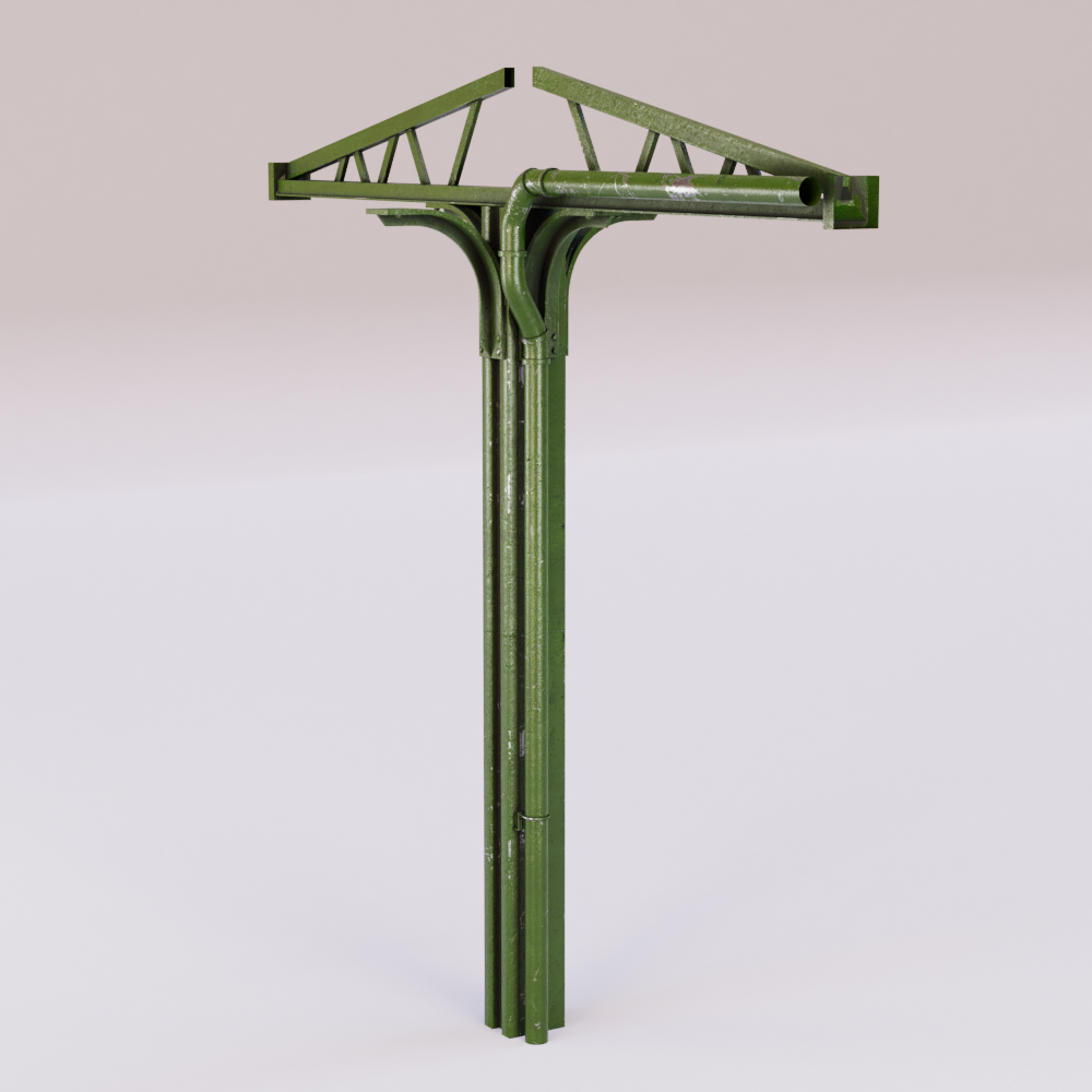 Modular Roof Pillar | Exterior Elements models | BlenderKit