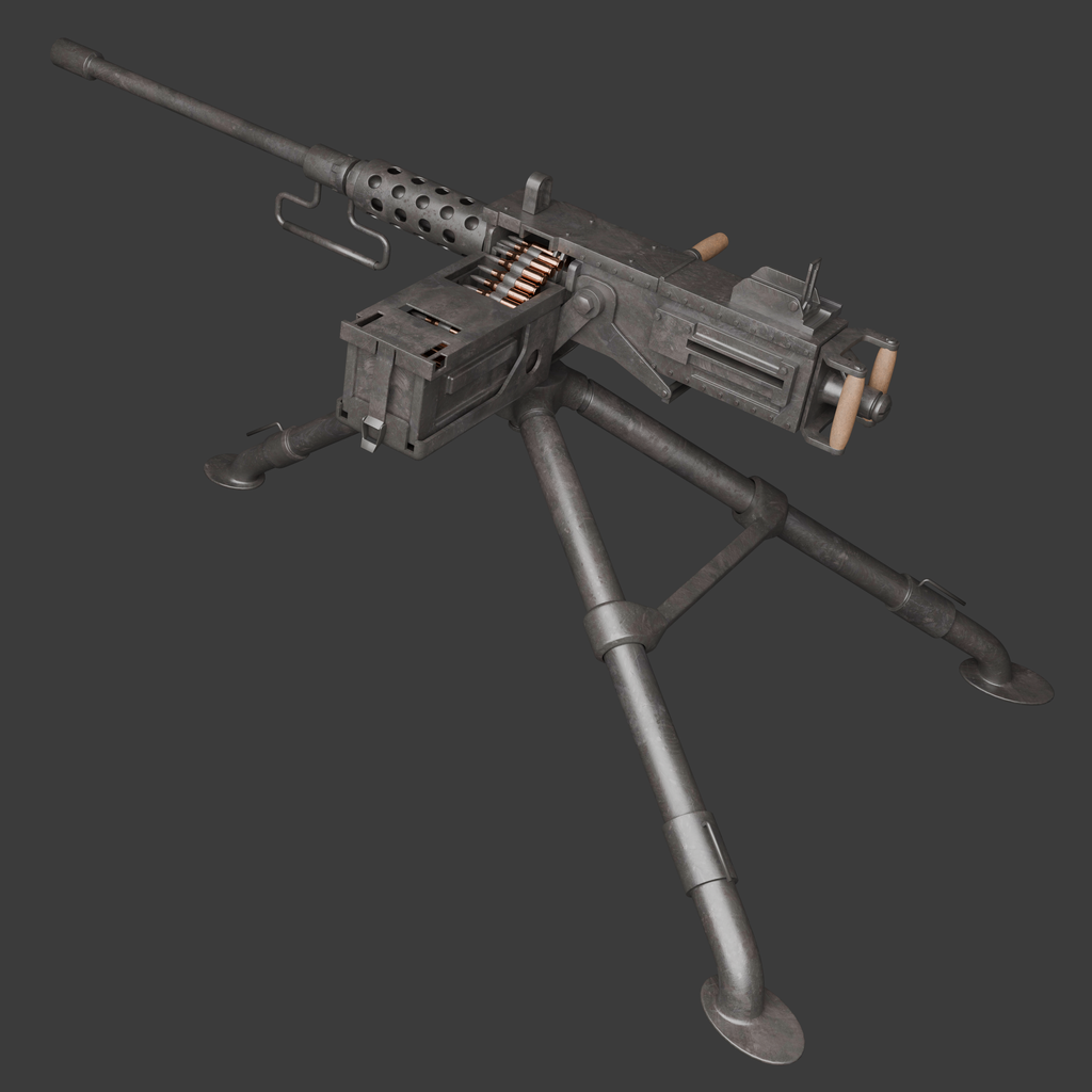 Browning Machine Gun | FREE Historical Weapons models | BlenderKit
