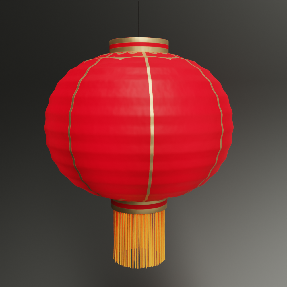 Chinese red lamp | FREE Holiday Decorations models | BlenderKit