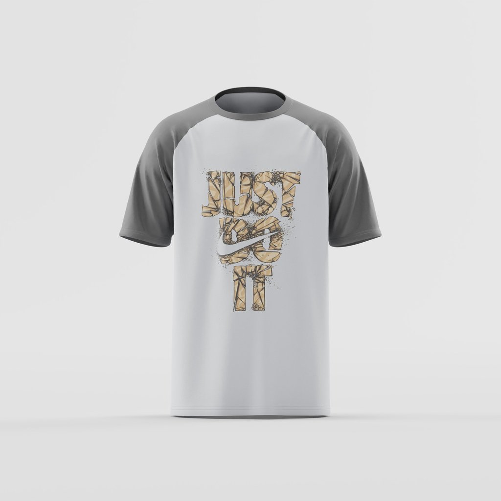 Raglan "Just Do It" Baseball Tee | Man Clothing models | BlenderKit