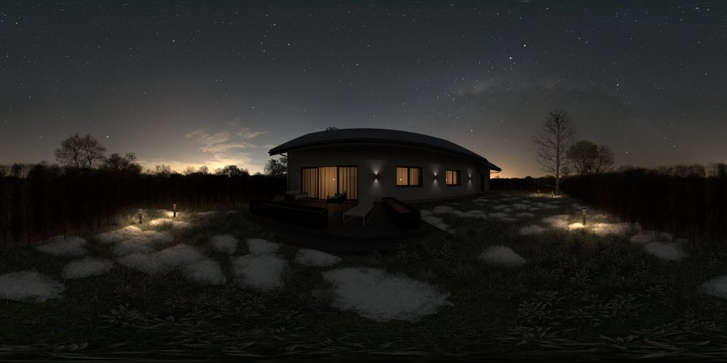 Garden Winter Night | Nature HDRis | BlenderKit