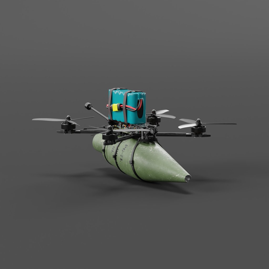 FPV Drone with a bomb | FREE Military Aircraft models | BlenderKit