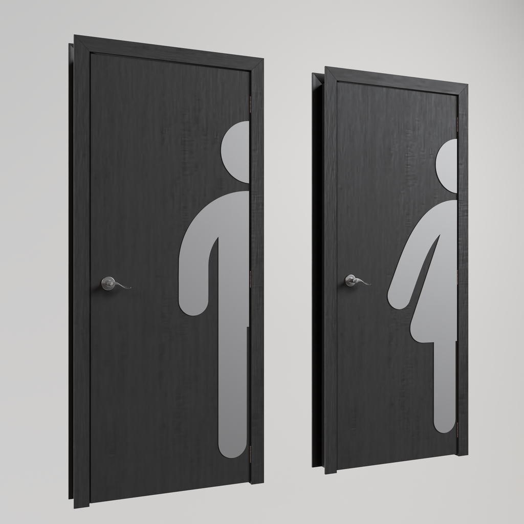 Bathroom door | FREE Doors models | BlenderKit