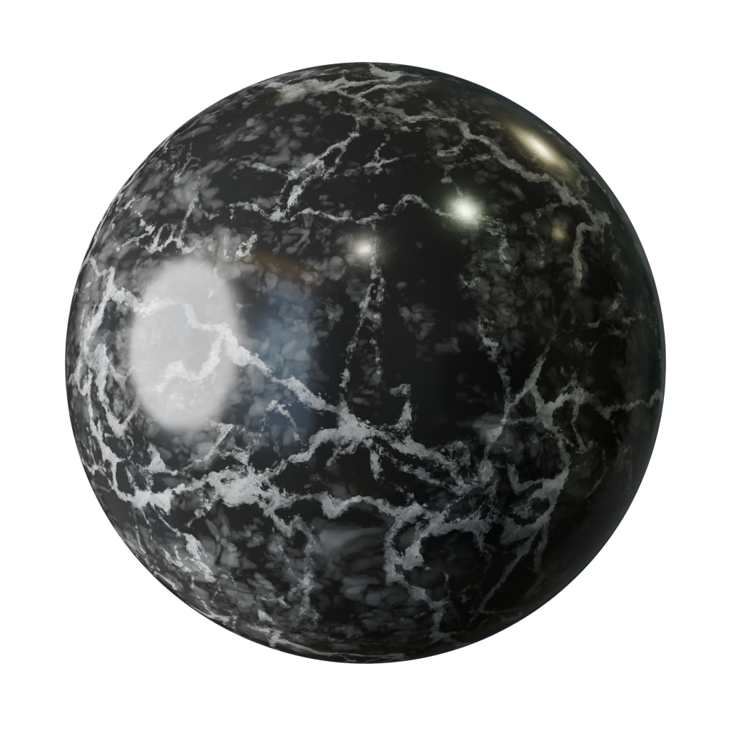 Black cracks Marble | FREE marble materials | BlenderKit