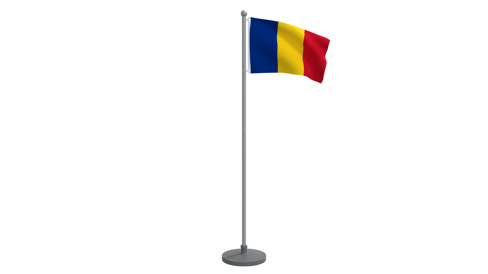 Animated Flag of Romania | Exterior Elements models | BlenderKit
