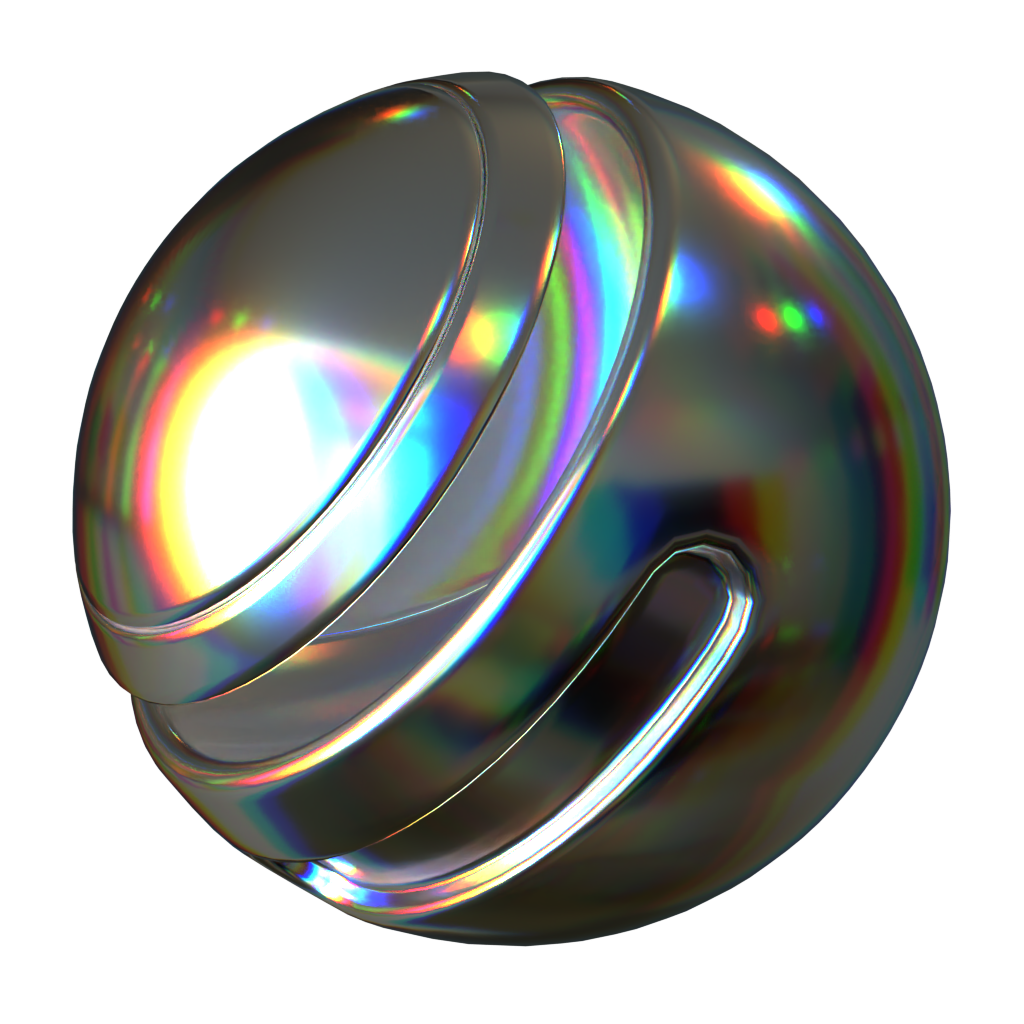 Chromatic Rainbow Spectrum Metal | FREE metal materials | BlenderKit