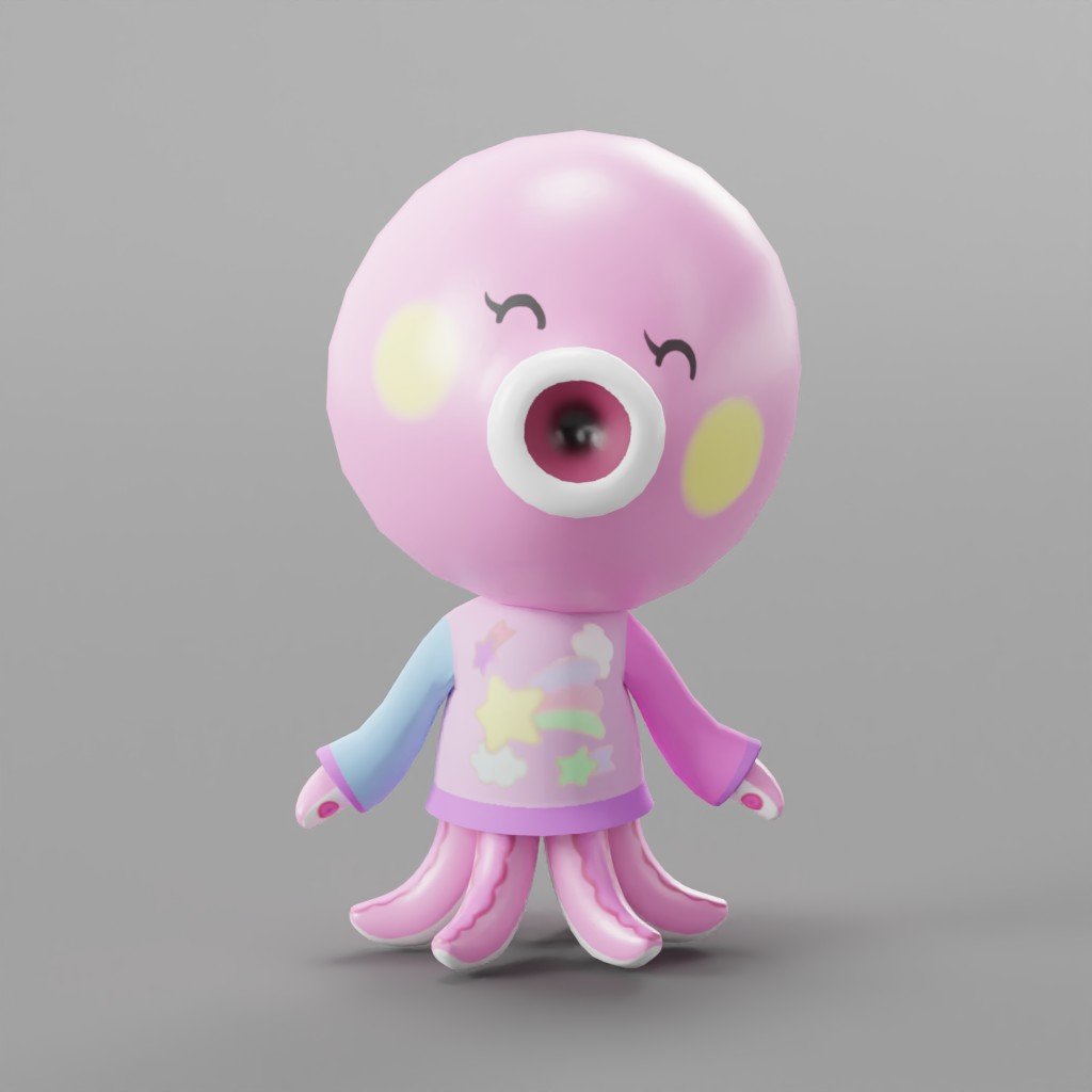 Marina Animal Crossing | Monsters & Creatures models | BlenderKit
