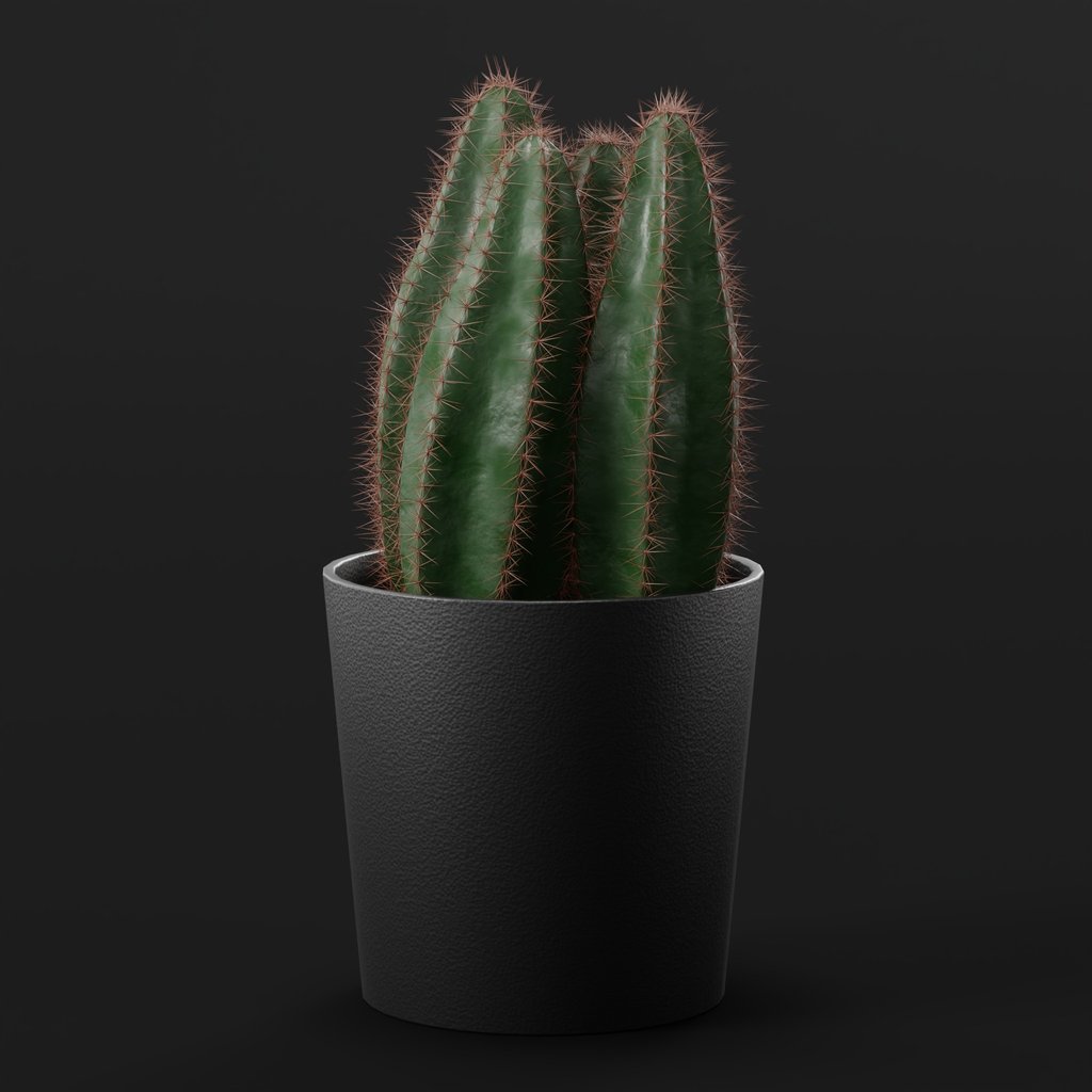 Cactus Generator (Geometry Nodes) | FREE Indoor Plants models | BlenderKit