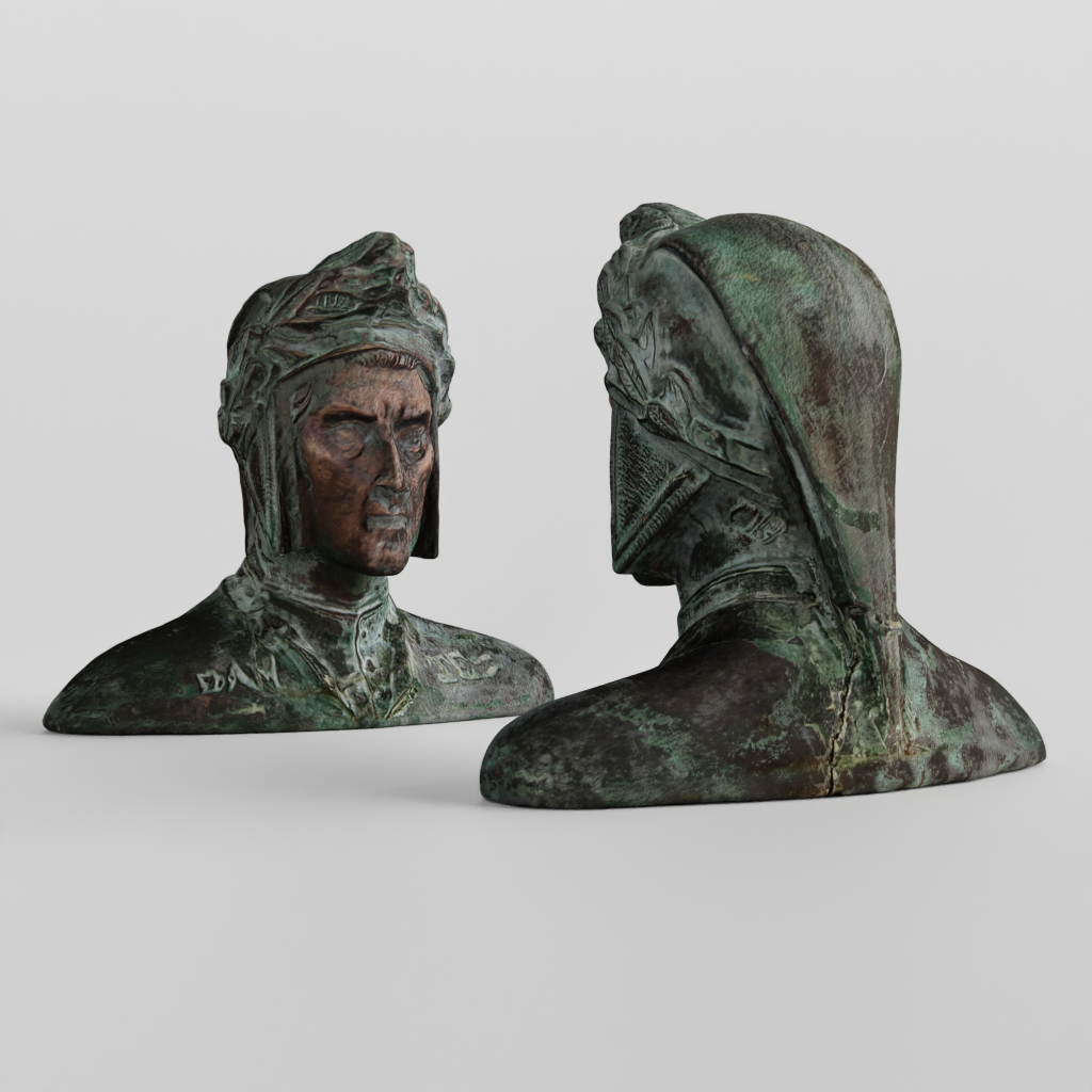 Bronze statuette Dante Alighieri | Interior Sculptures models | BlenderKit