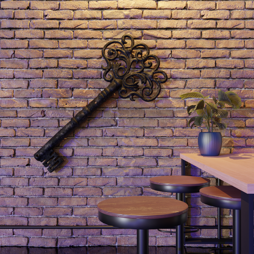 Skeleton Key Wall Hanging | Miscellaneous models | BlenderKit