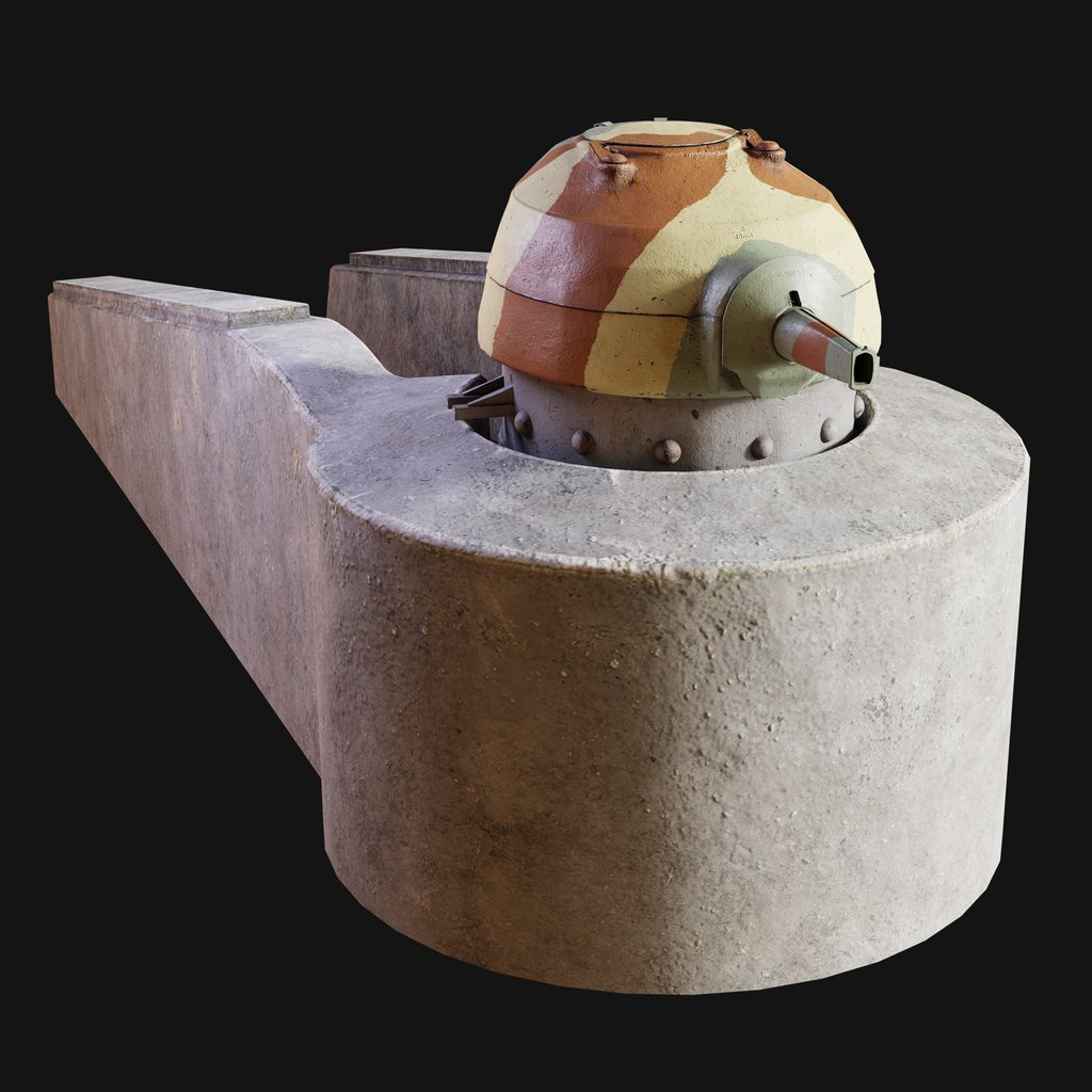 Armored Fortress Turret Maginot STG37 | Historical Weapons models ...