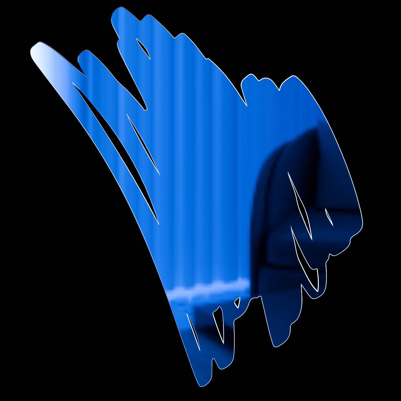 Scribble Wall Sculpture | FREE Interior Sculptures models | BlenderKit