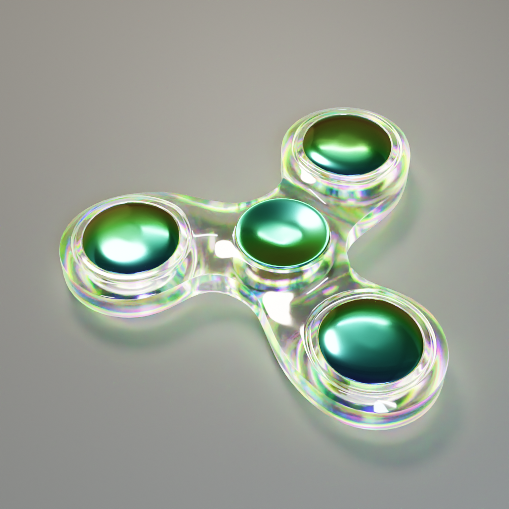 BlenderKit | Download the Fidget spinner - clear plexiglass model