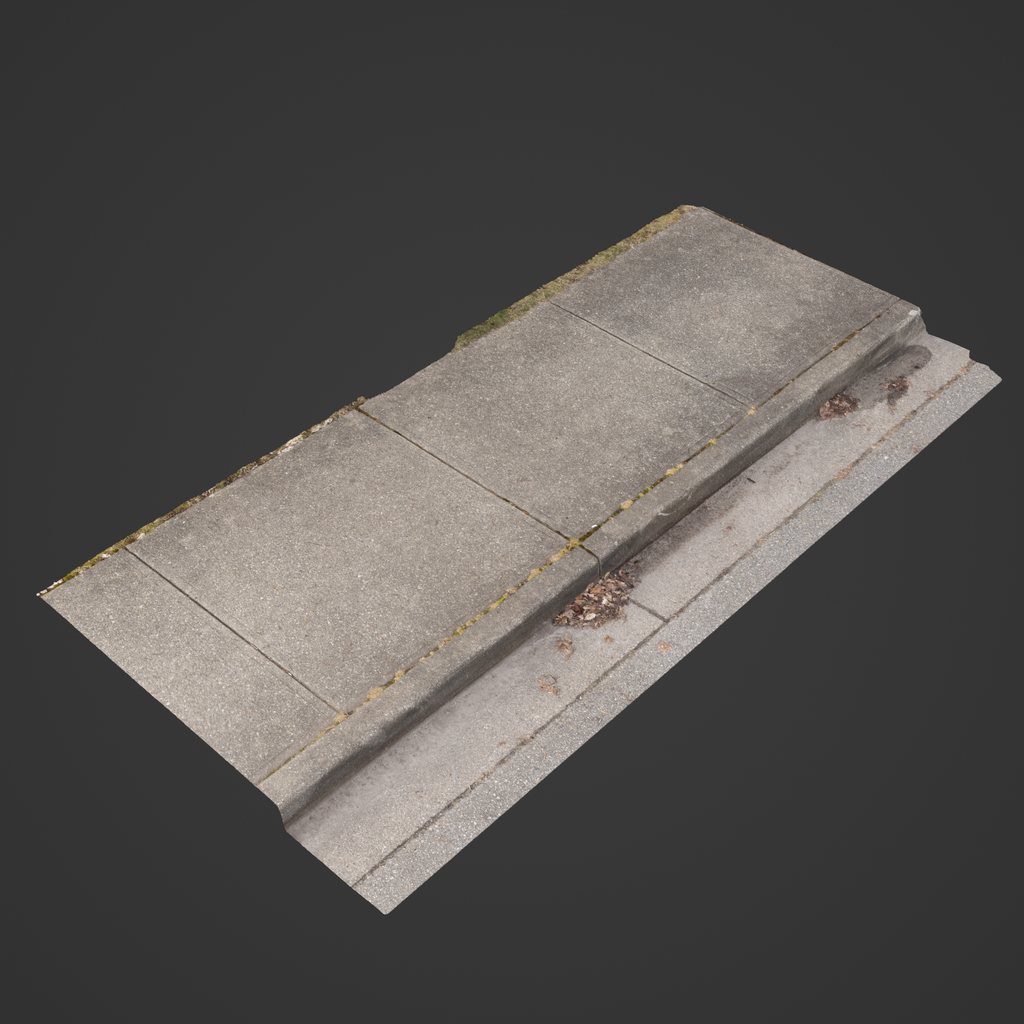 Pedestrian Sidewalk Photoscan | FREE Architecture models | BlenderKit