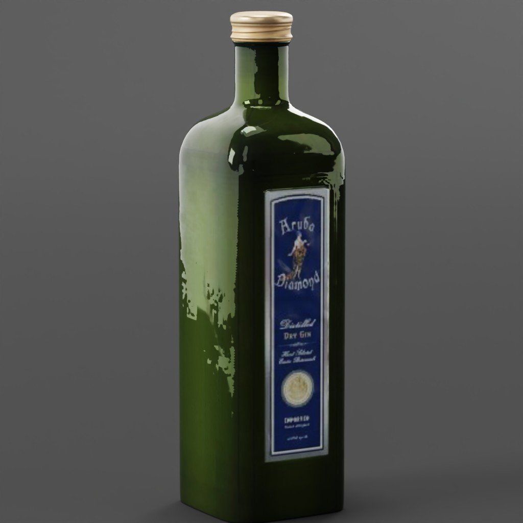 Vintage Gin Bottle | Kitchen Furniture models | BlenderKit