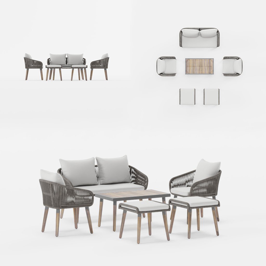 Set outdoor furniture | Chair-table Sets models | BlenderKit