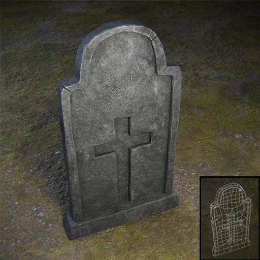 Tombstone Cross | Exterior Elements models | BlenderKit