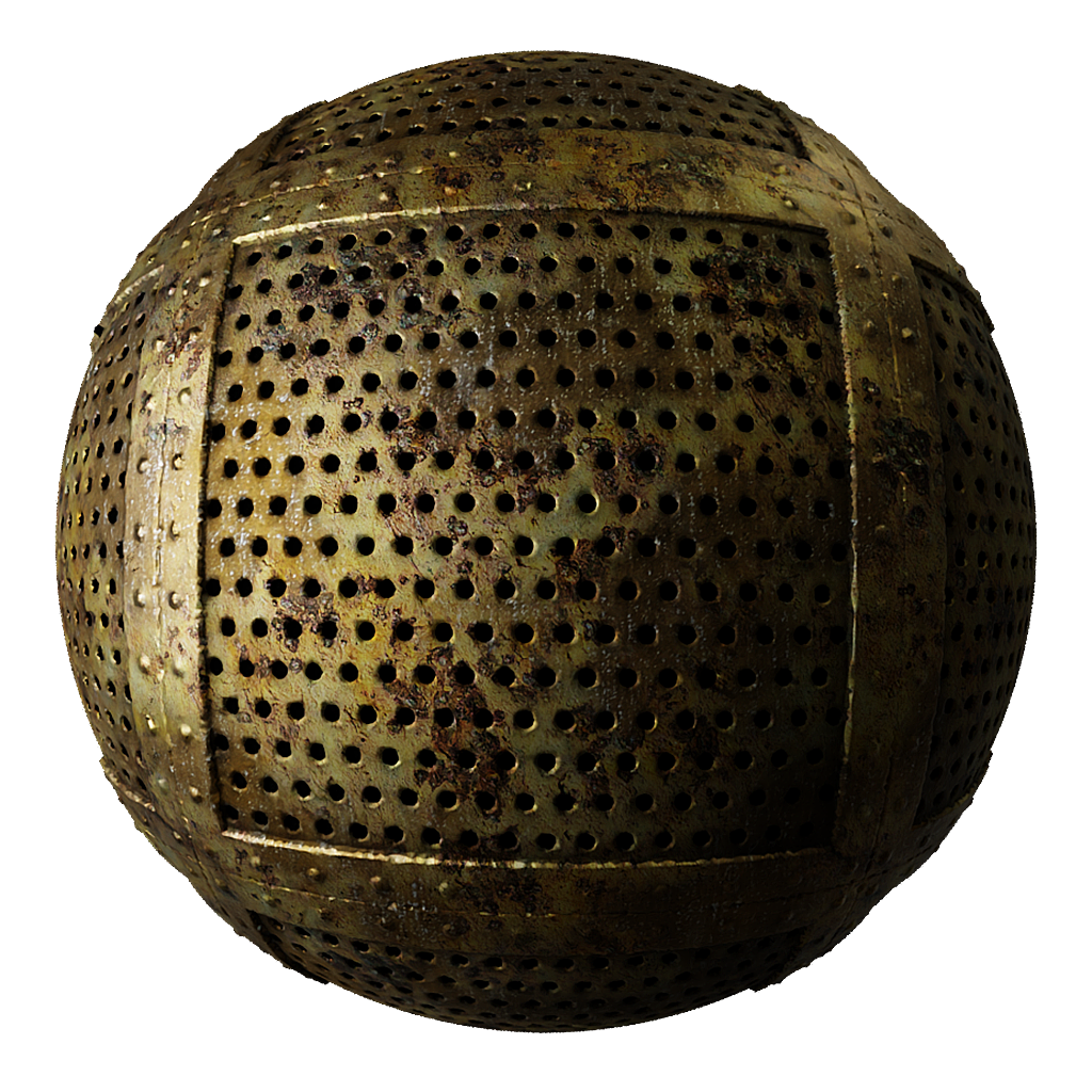 Metal Rivets Grimey Perforated | FREE metal materials | BlenderKit