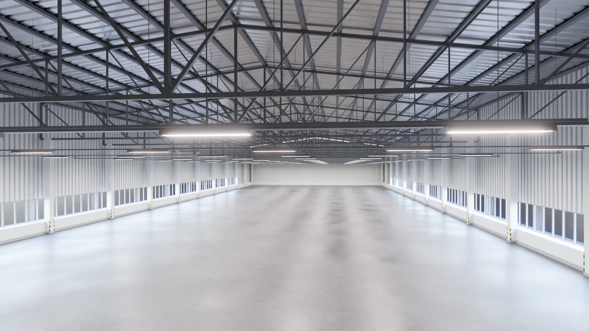 Empty warehouse | Industrial scenes | BlenderKit