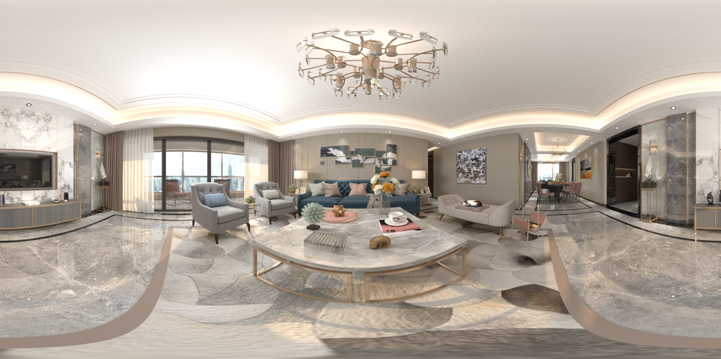 Living room | FREE Interiors HDRis | BlenderKit