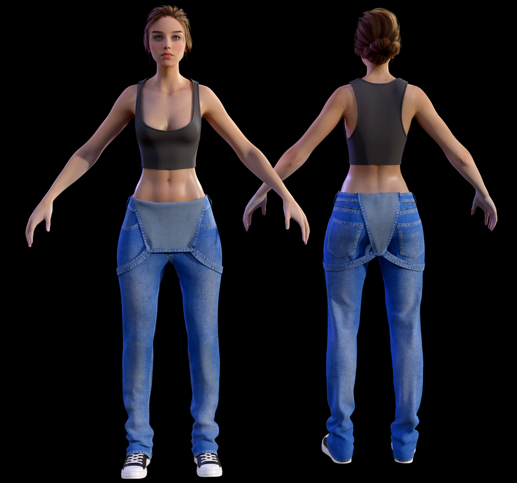 Mechanic Girl v2 | Women models | BlenderKit