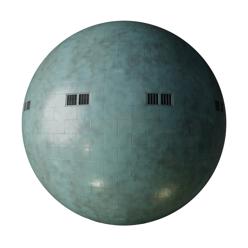 Painted Cinder Block Wall | FREE bricks materials | BlenderKit