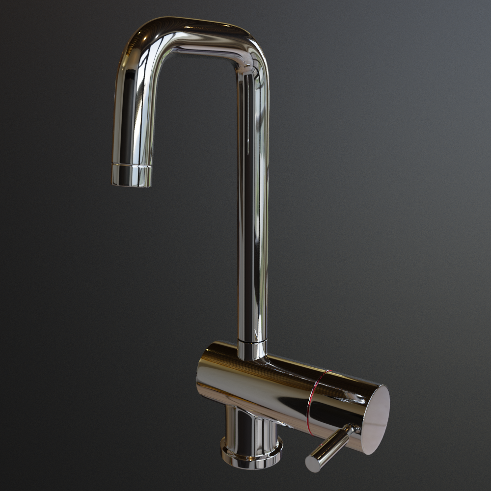 Chrome Water Tap | FREE Kitchen Faucets models | BlenderKit