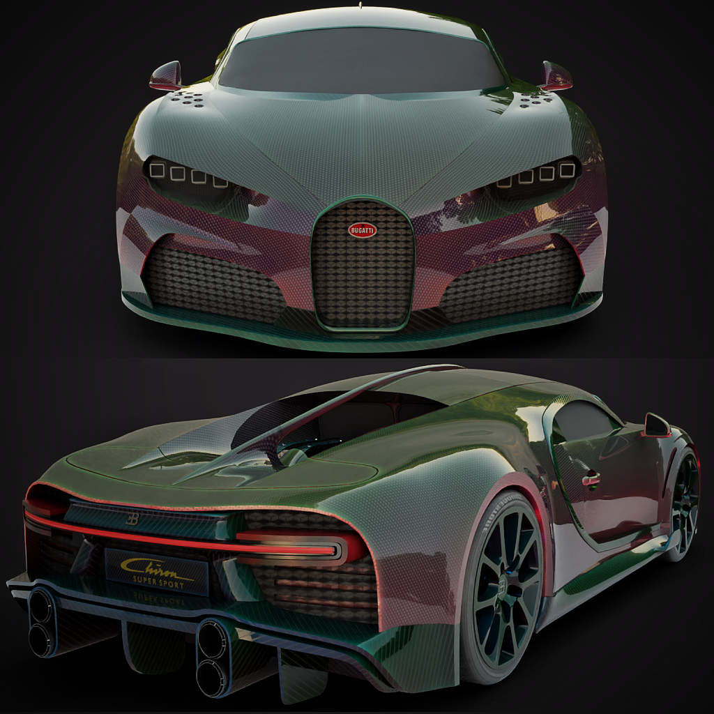 Bugatti chiron super sport | Modern Cars models | BlenderKit
