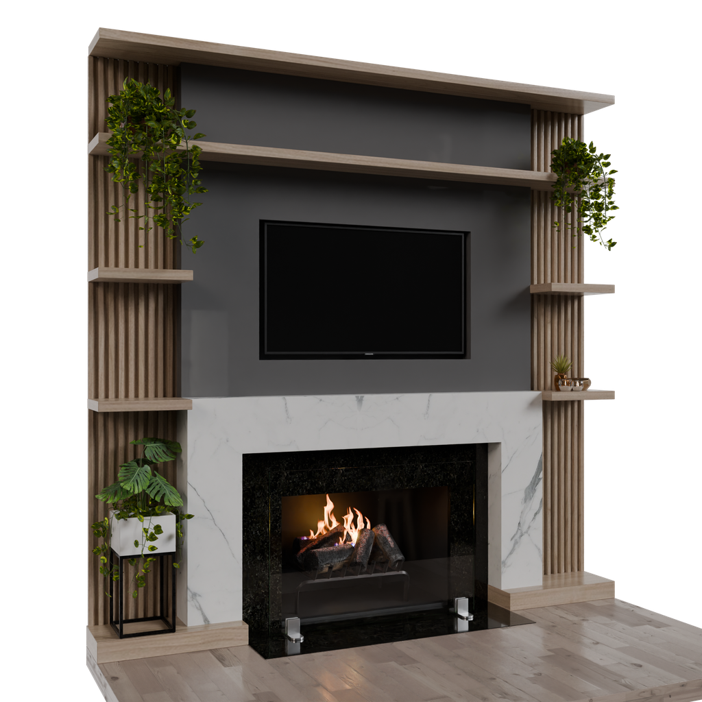 Fireplace set | Fireplaces models | BlenderKit