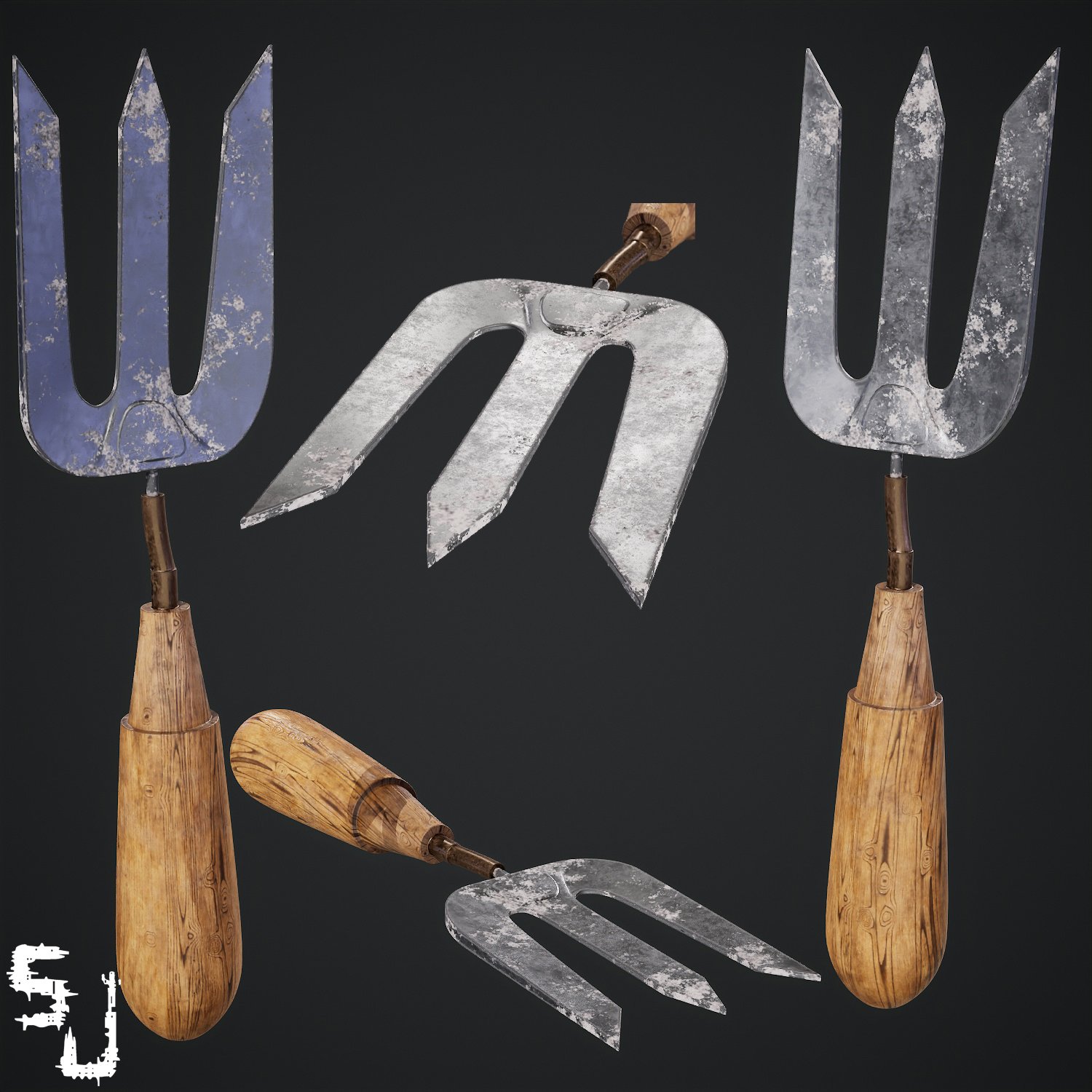 Garden set SJ09 | Handtools models | BlenderKit