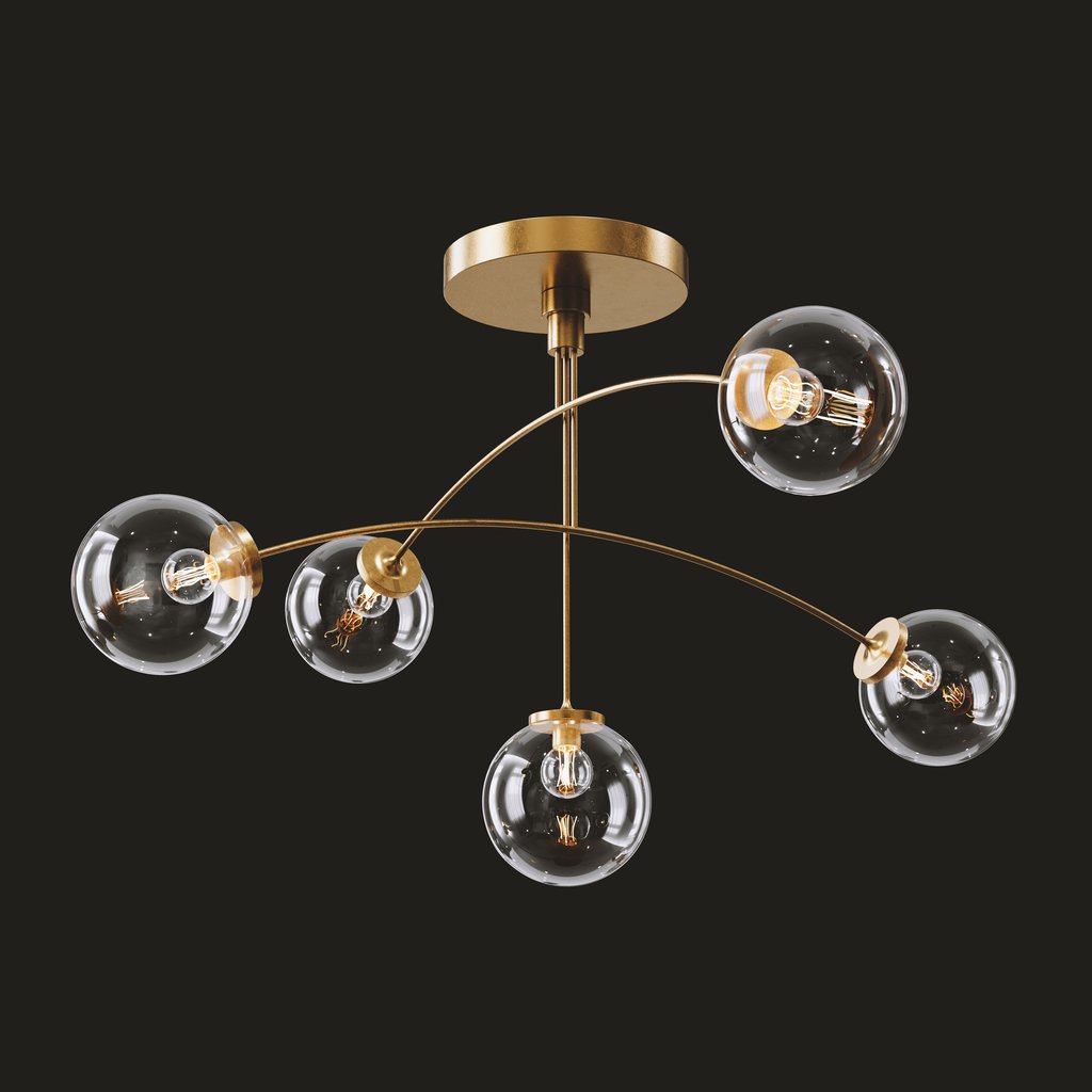 Prescott Medium Chandelier | Ceiling Lights models | BlenderKit