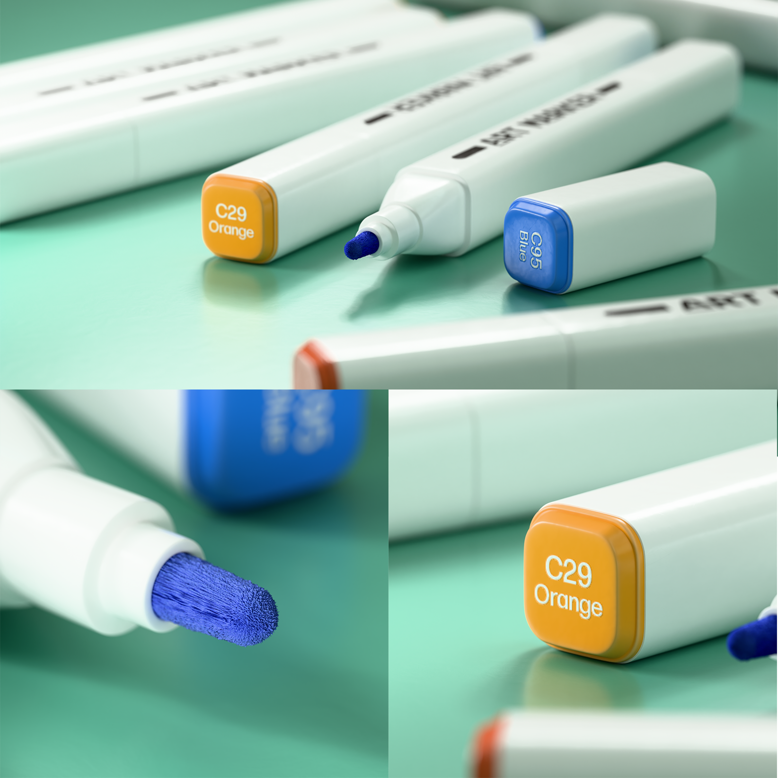 Markers on the table | Product Visualization scenes | BlenderKit