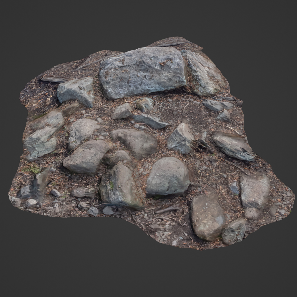 Low Poly Ground Forest Rocks | Environment Elements models | BlenderKit