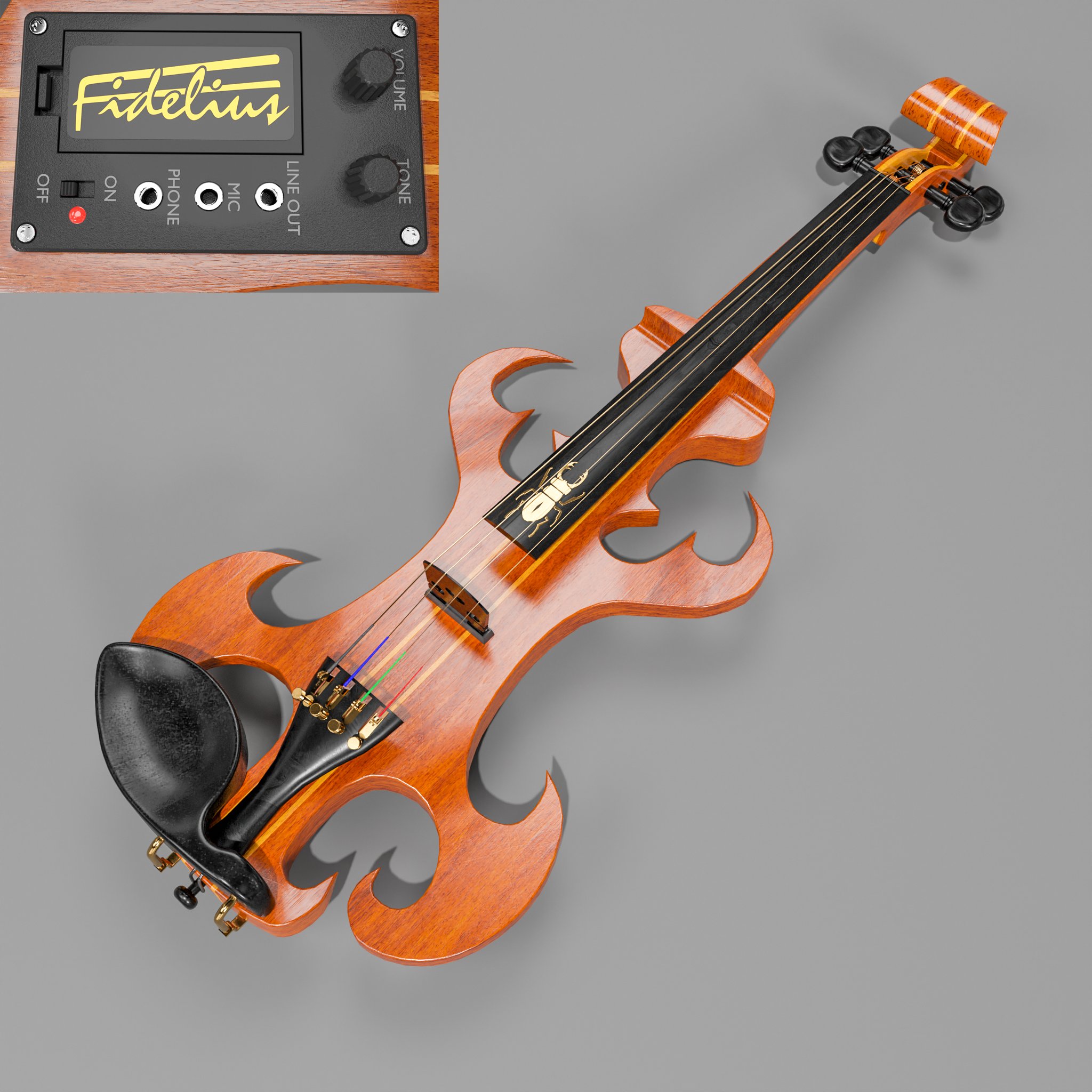 Fidelius HK4 violin | FREE Musical Instruments models | BlenderKit
