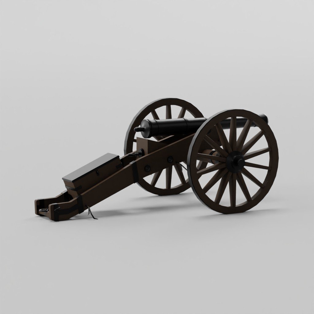 Prussian 3-pounder M1746 | 3D Historic models | BlenderKit