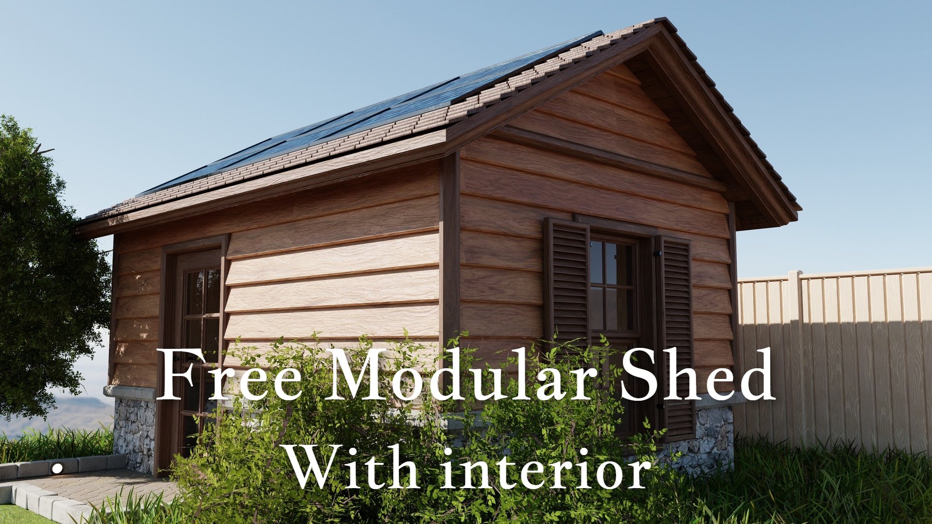 Free Modular Shed with interior | FREE Private Buildings models ...