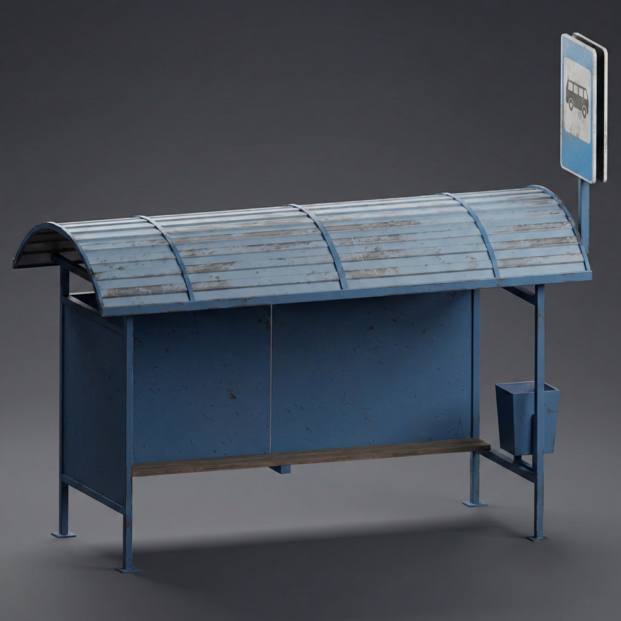 Bus Stop Shelter | Interior Decorations models | BlenderKit